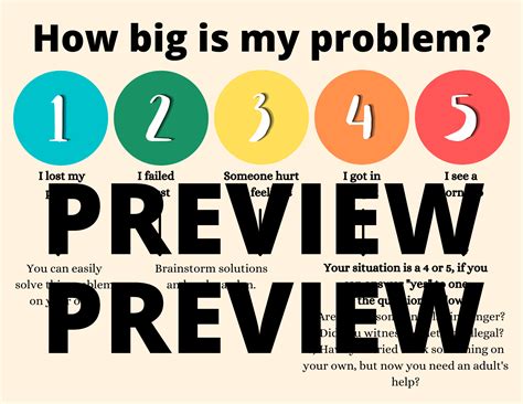 How Big Is My Problem Chart Counseling Adventures