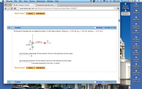 Solved Three Point Charges Are Arranged As Shown In The Chegg