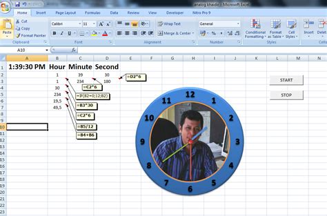 tutorial how to create analog o clock with vba excel — steemit