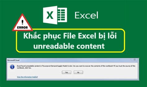 Top 3 Cách Fix File Excel Bị Lỗi Unreadable Content