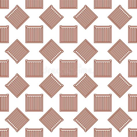 Shipping Container Vector Concept Line Seamless Pattern Stock Vector Illustration Of Fabric
