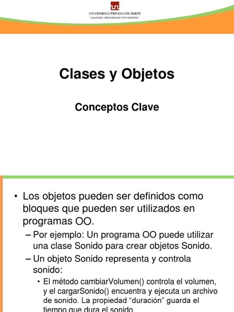 Introducción A La Programación Orientada A Objetos Clases Y Objetos Pdf Objeto Informática