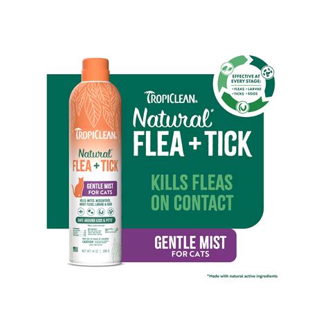 Tropiclean Natural Flea And Tick Gentle Spray Mist For Cats