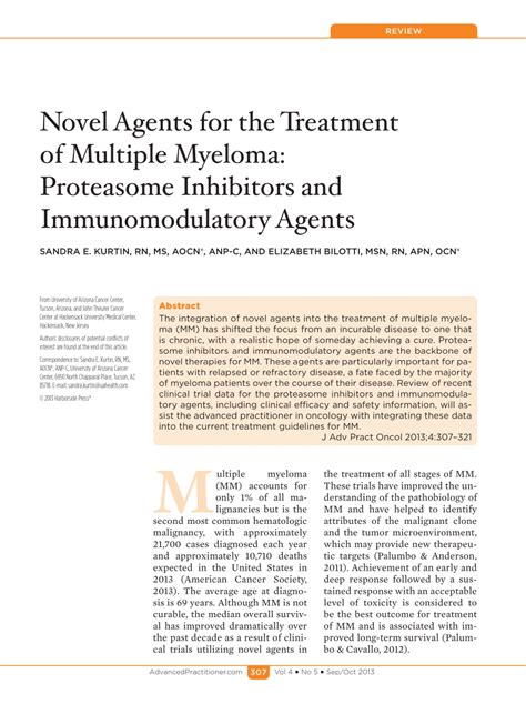 Pdf Novel Agents For The Treatment Of Multiple Myeloma Proteasome