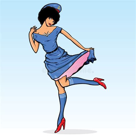 Sailor Girl Pin Up Illustration Stock Vector Illustration Of Cute