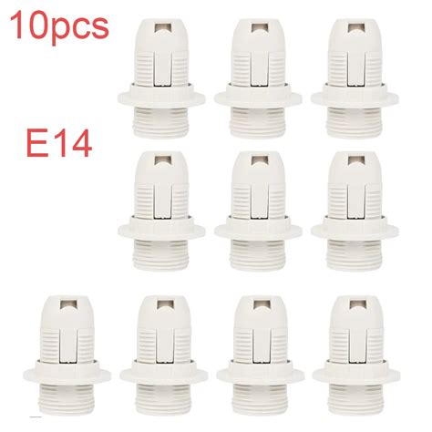 10pcs E14 Lamp Holder Edison Screw Lamp Holder Light Bulb Adapter With