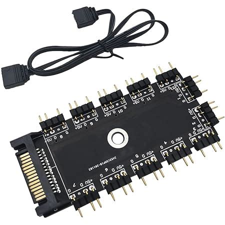 CTRICALVER Argb Hub 1 To 11 Ports ARGB HUB 5V 3Pin RGB Splitter Hub With SATA IDE Port Amazon