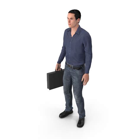 Casual Man James Holding Briefcase Png Images And Psds For Download