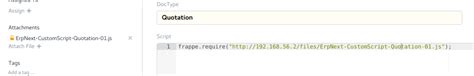 Client Side Custom Script From File ERPNext Frappe Forum