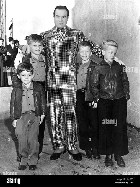Road To Utopia Bob Hope Poses With Pal Bing Crosbys Sons L R