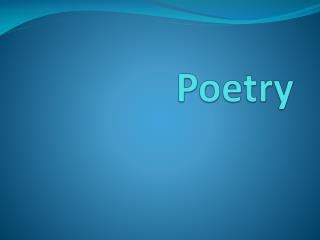 PPT Poetry PowerPoint Presentation Free Download ID