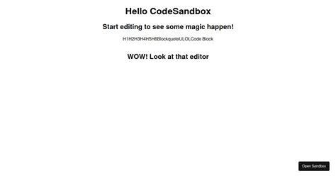 Draftjs Wysiwyg Markdown Codesandbox