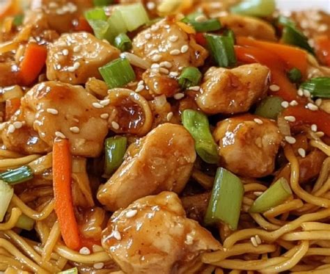 Spicy Chicken In Honey Garlic Sauce With Vegetable Chow Mein