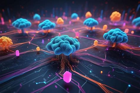 Premium Photo Big Data And Cybersecurity 3d Illustration Neural Network And Cloud Technologies