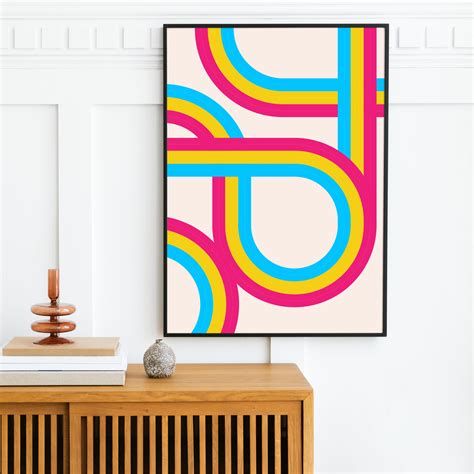 Pansexual Pride Wall Print Pan Flag Art Birthday T Pansexual