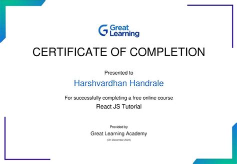 Completed React Js Course Harshvardhan Handrale Posted On The Topic
