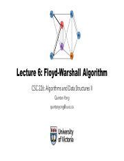 Lecture 6 Floyd Warshall Algorithm1 Pdf Lecture 6 Floyd Warshall