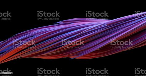 추상 트위스트 라인 어두운 배경에 현대적인 디자인 모양입니다 디지털 기술 개념 액체 색상 브러시 스트로크 3d 렌더링