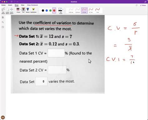 Solved Use The Coefficient Of Variation To Determine Which Data Set
