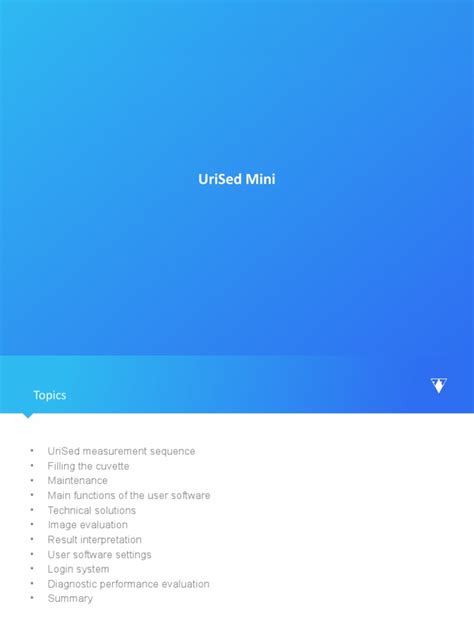 User Manual For The Semi Automated Urised Mini Urine Sediment Analyzer Workflow Functions