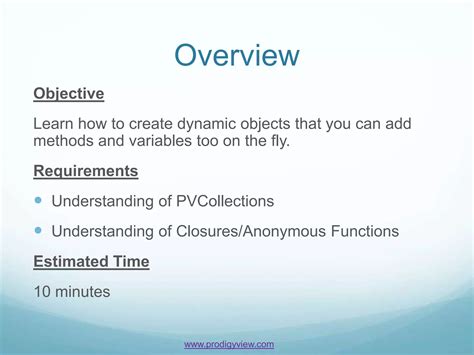Creating Dynamic Objects Php Ppt