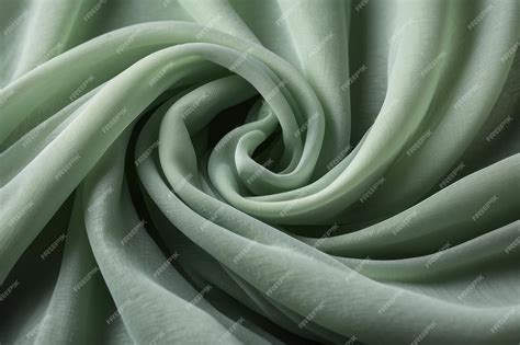 Fondo De Textura De Chiffón Verde Suave Foto Premium