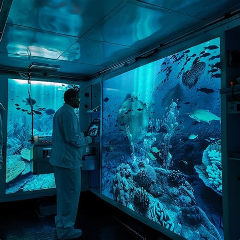 Scientist In A Deep Sea Exploration Submersible Premium Ai Generated