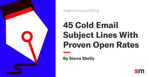 Cold Email Subject Lines With Proven Open Rates Siege Media