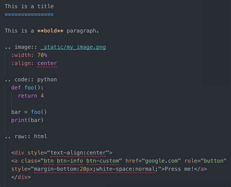 Syntax Highlighting For Directives Like Code And Raw · Issue 142