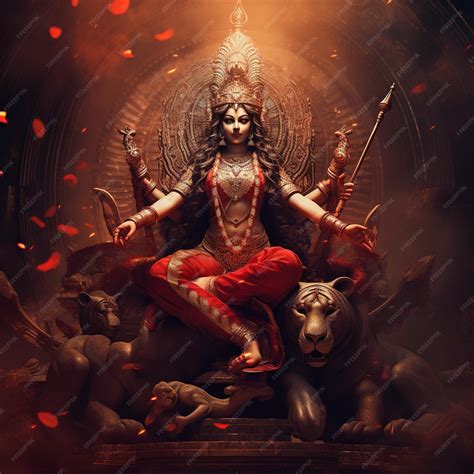 Premium Ai Image Illustration Of Goddess Durga Also Known As Shakti