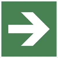 Shop MARAHRENS Emergency Exit Signs Arrow Pointing Straight Ahead Aluminium X Mm