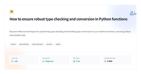 How To Ensure Robust Type Checking And Conversion In Python Functions Labex