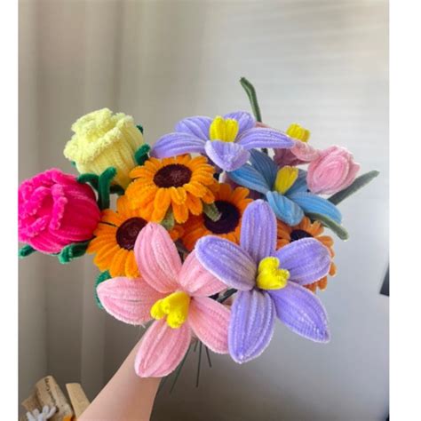 ดอกไม้ลวดกำมะหยี่ คละดอก Diy Shopee Thailand