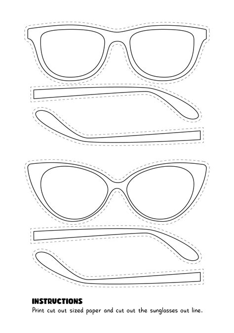 Eyeglasses Template 10 Free Pdf Printables Printablee