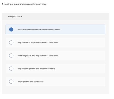 Solved A Nonlinear Programming Problem Can Have Multiple