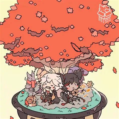 Mona Fischl Kaedehara Kazuha And Xinyan Genshin Impact Drawn By Aoimaneki Danbooru