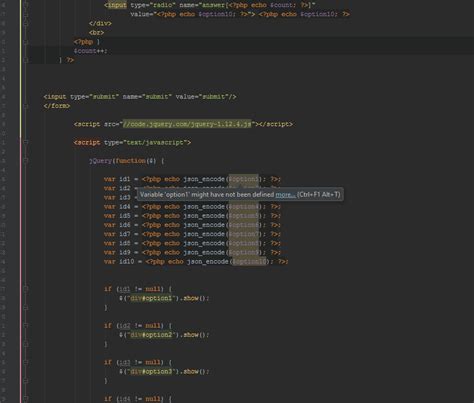 Javascript Displaying Radiobuttons Not Working Properly In Phphtml