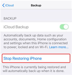 IPhone Restore From ICloud Backup Failed Methods