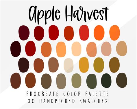 Fall Bundle Procreate Color Palette Ipad Procreate Tools Etsy