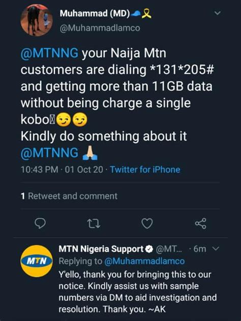 Nigerians Drag Man For Informing MTN About The Latest Data Cheat Code