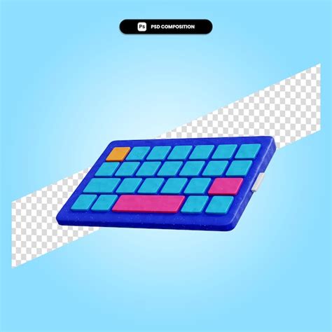 Premium Psd Keyboard 3d Render Illustration Isolated