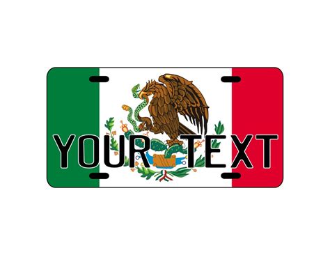 Car Plate Bandera Mexico License Plate Mexico Plates Carro Mexico