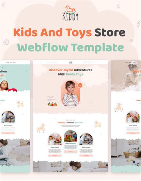 Kiddy Website Page Template For Webflow