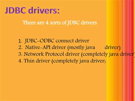 Introduction Of Java Jdbc PPT