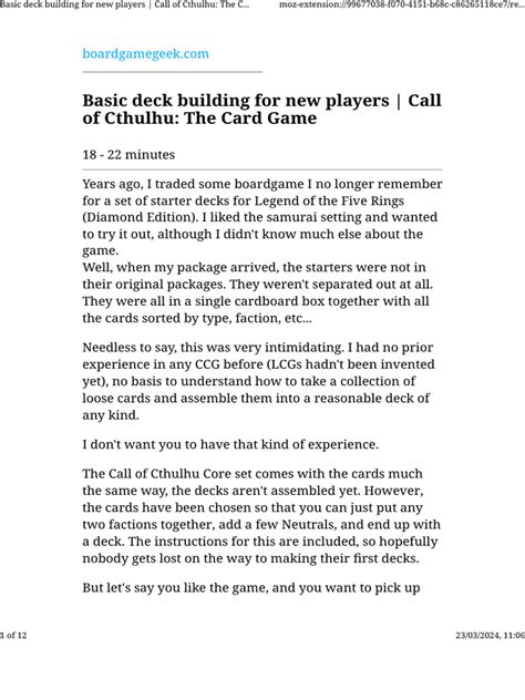 Coc Lcg Deck Building Pdf Playing Cards