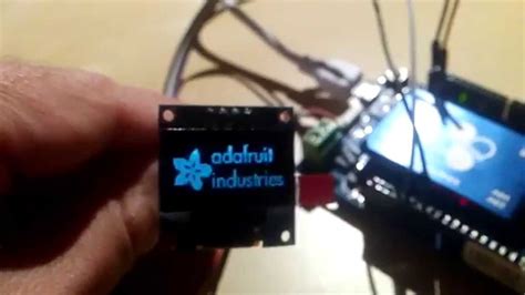 Duino One Adafruit Oled Display Test I C Youtube