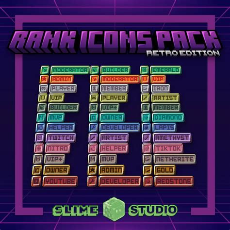 Retro Ranks Icons Minecraft Texture Pack