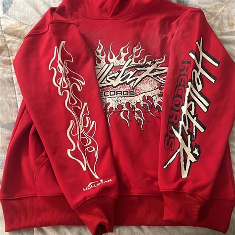 Hell Star Red Faded Hoodie Star Clothing Black And Red Hoodie Black