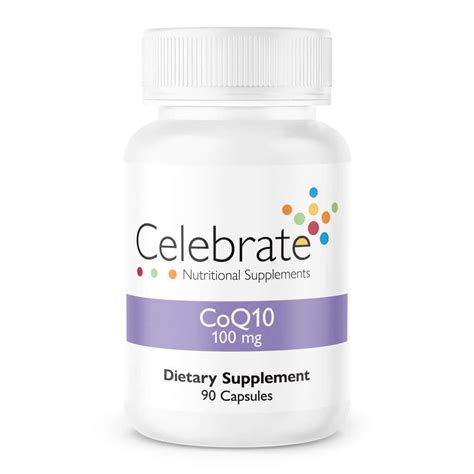 Coq10 Coenzyme Q10 Capsules 100mg Celebrate