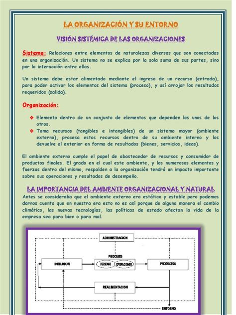 Entorno Organizacional Y Su Impacto Pdf Calidad Comercial Economias